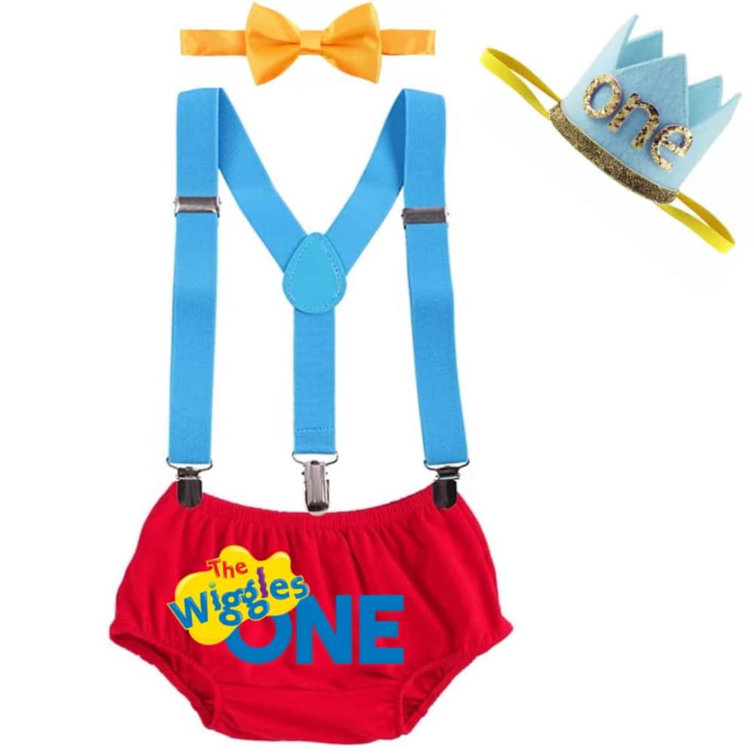 Wiggles Cake Smash Outfit Baby Boy Red Wiggles One 1st Birthday Costume ...