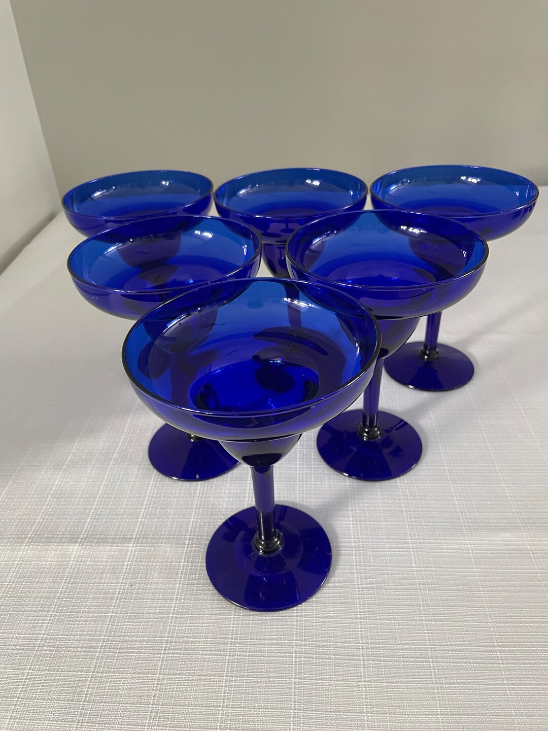 Vintage Cobalt Blue Cocktail Glasses - Etsy