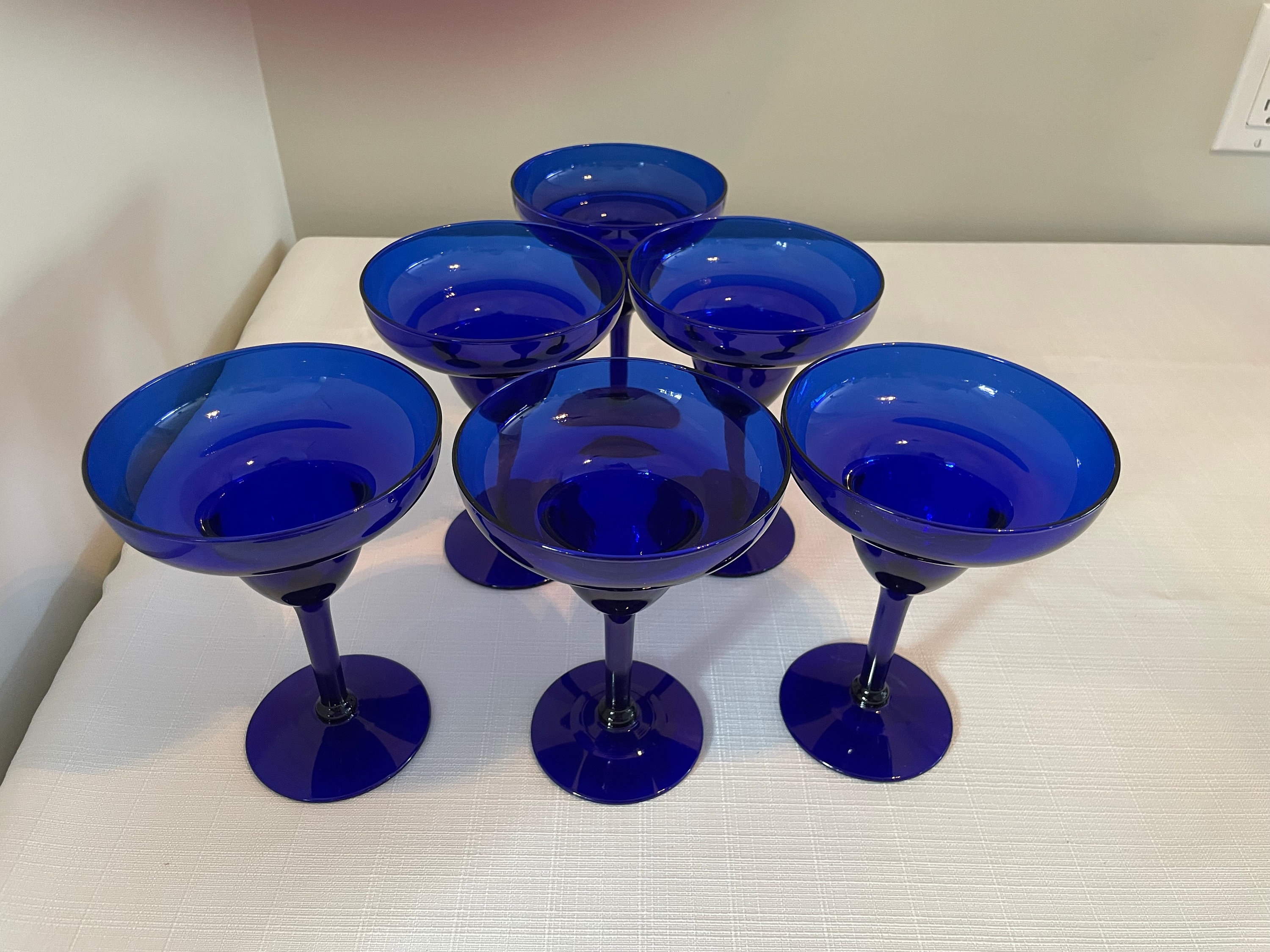 Vintage Cobalt Blue Cocktail Glasses - Etsy