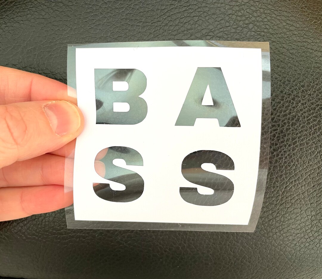 Modern Square Bass Sticker Decal - Etsy