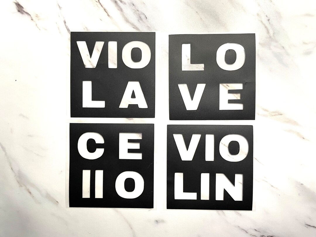 Modern, Square Viola Vinyl Sticker Decal - Etsy