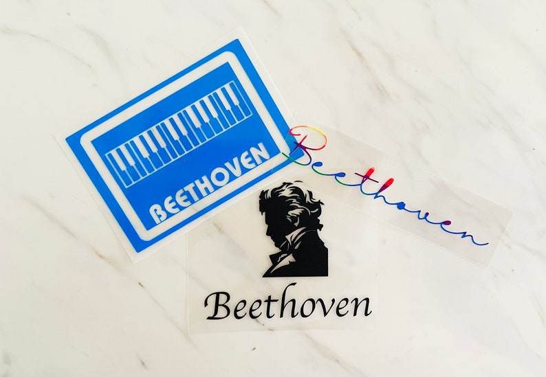 Beethoven Silhouette Vinyl Sticker - Etsy