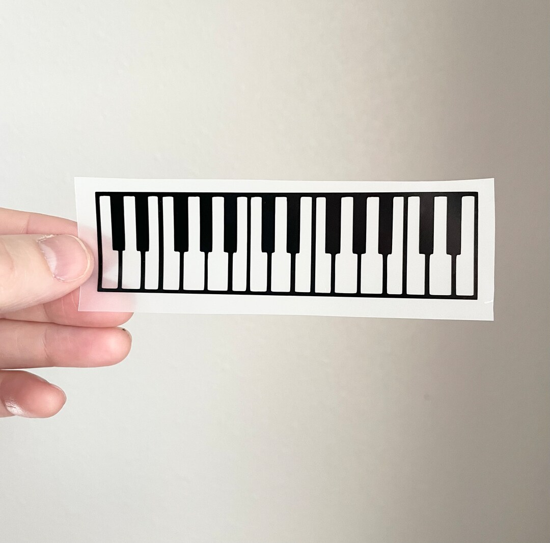 Piano Keyboard Vinyl Sticker Decal - Etsy