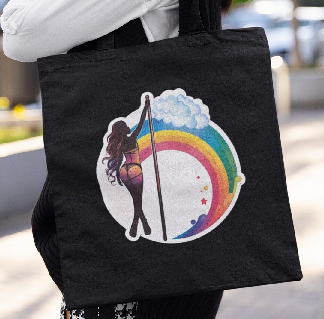 Rainbow Pole Dance Bag Gift for Pole Dancer Exotic Dance Tote Pole ...