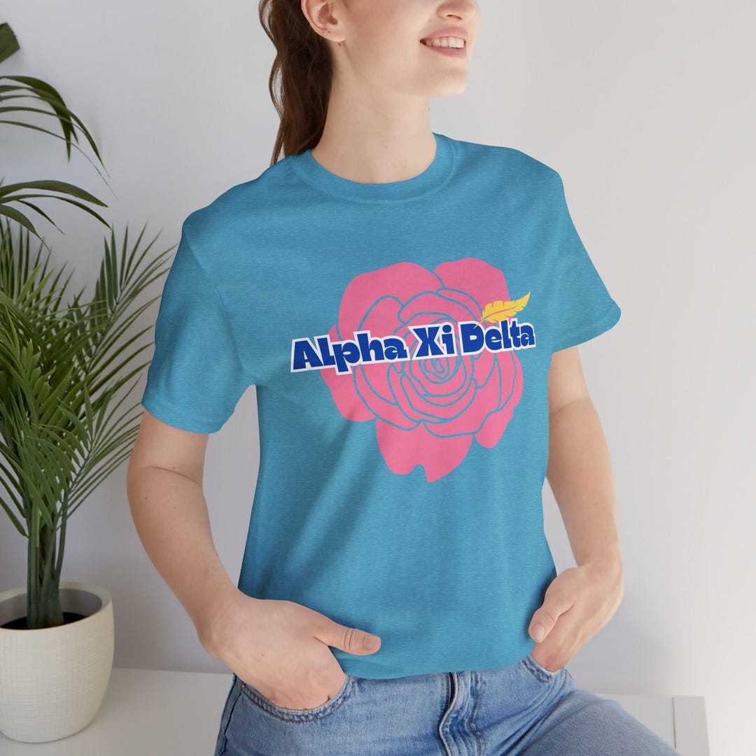 Alpha Xi Delta Sorority Tee - Rose Quill - Etsy