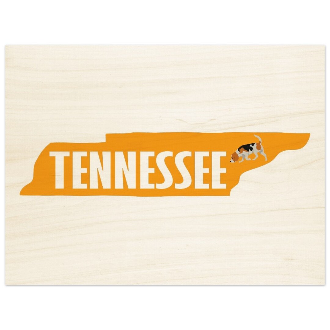 Tennessee Wood Print, Tennessee Home Decor, Rustic Tennessee Home Decor ...