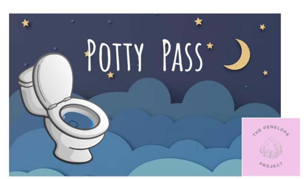 Printable Potty Pass for Night Time Use | Toddler Potty Toilet & Sleep ...