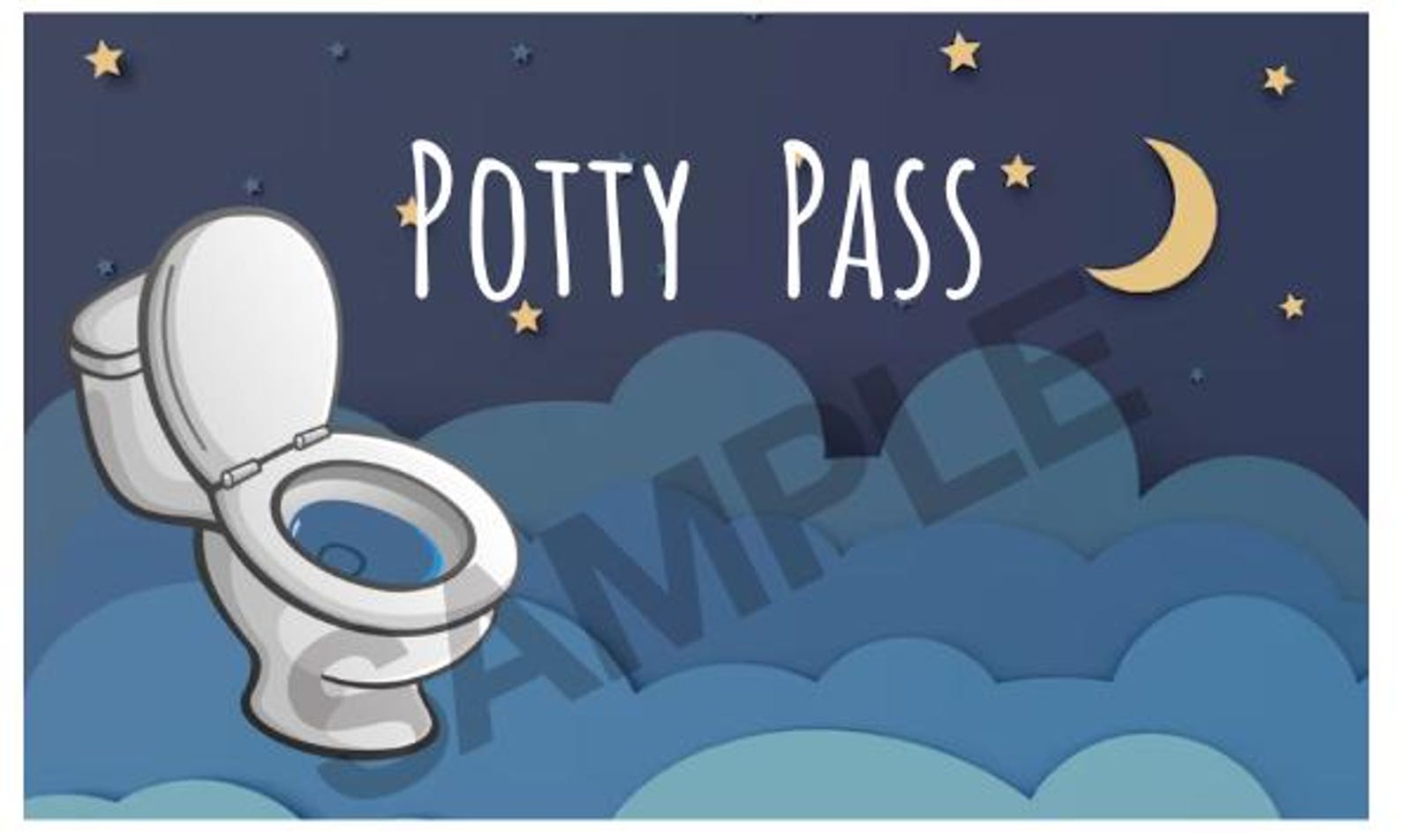 Printable Potty Pass for Night Time Use | Toddler Potty Toilet & Sleep ...
