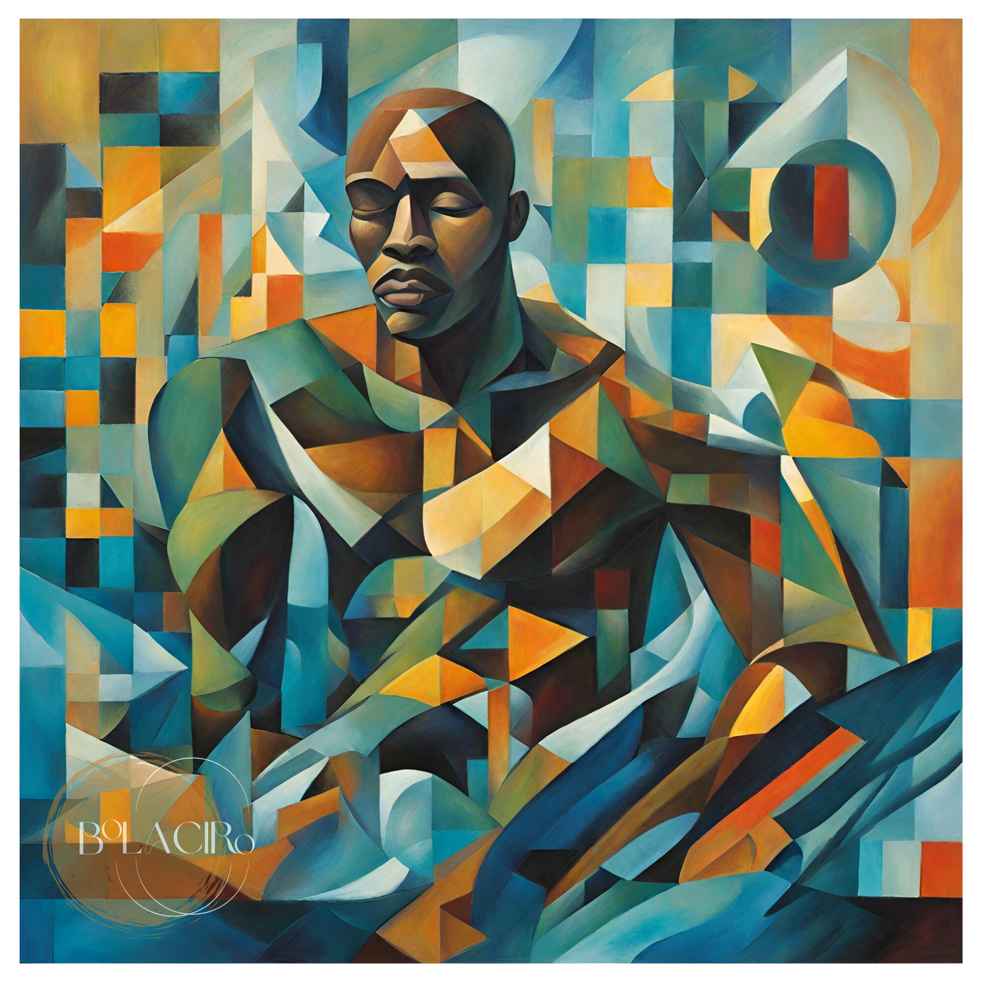 The Cubist Current Digital Art Print Wall Art Modern Home Decor Black ...