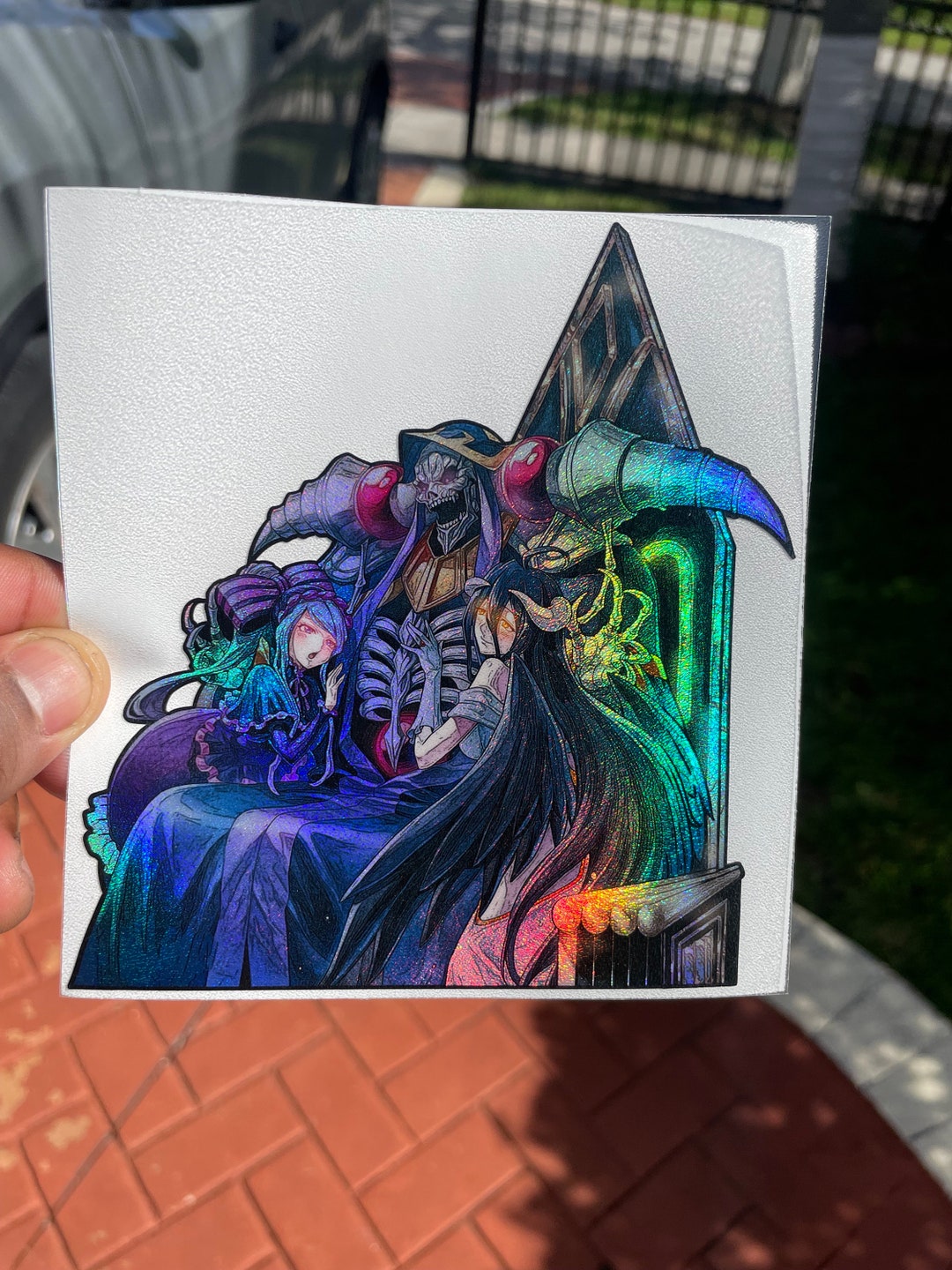 Anime Sticker Overlord Holographic Weatherproof Uv-resistant Car Laptop ...