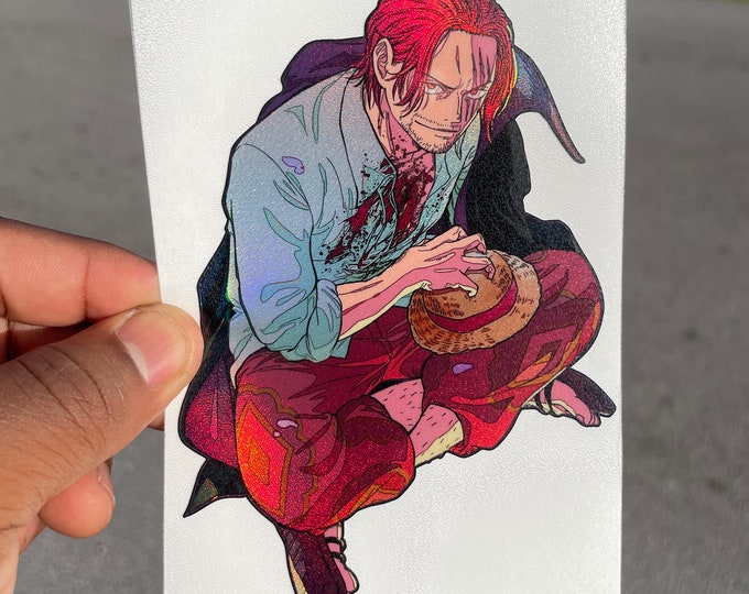 Anime Sticker Shanks One Piece Decal Holographic Weatherproof Uv ...
