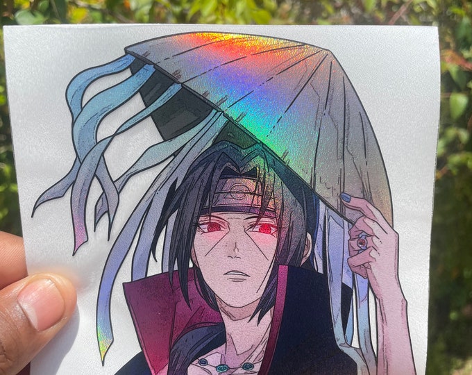 Anime Sticker Itachi Nar Uto Decal Holographic Weatherproof Uv ...