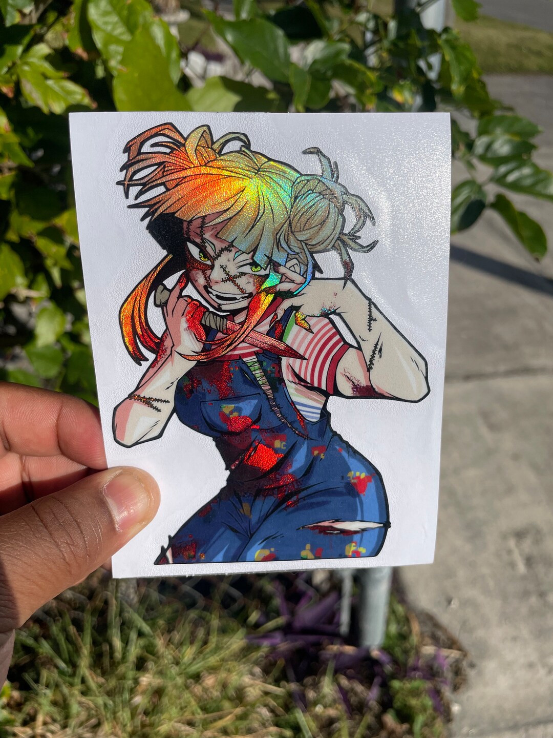 Anime Sticker Toga Mha Sticker Decal Holographic Weatherproof Uv ...