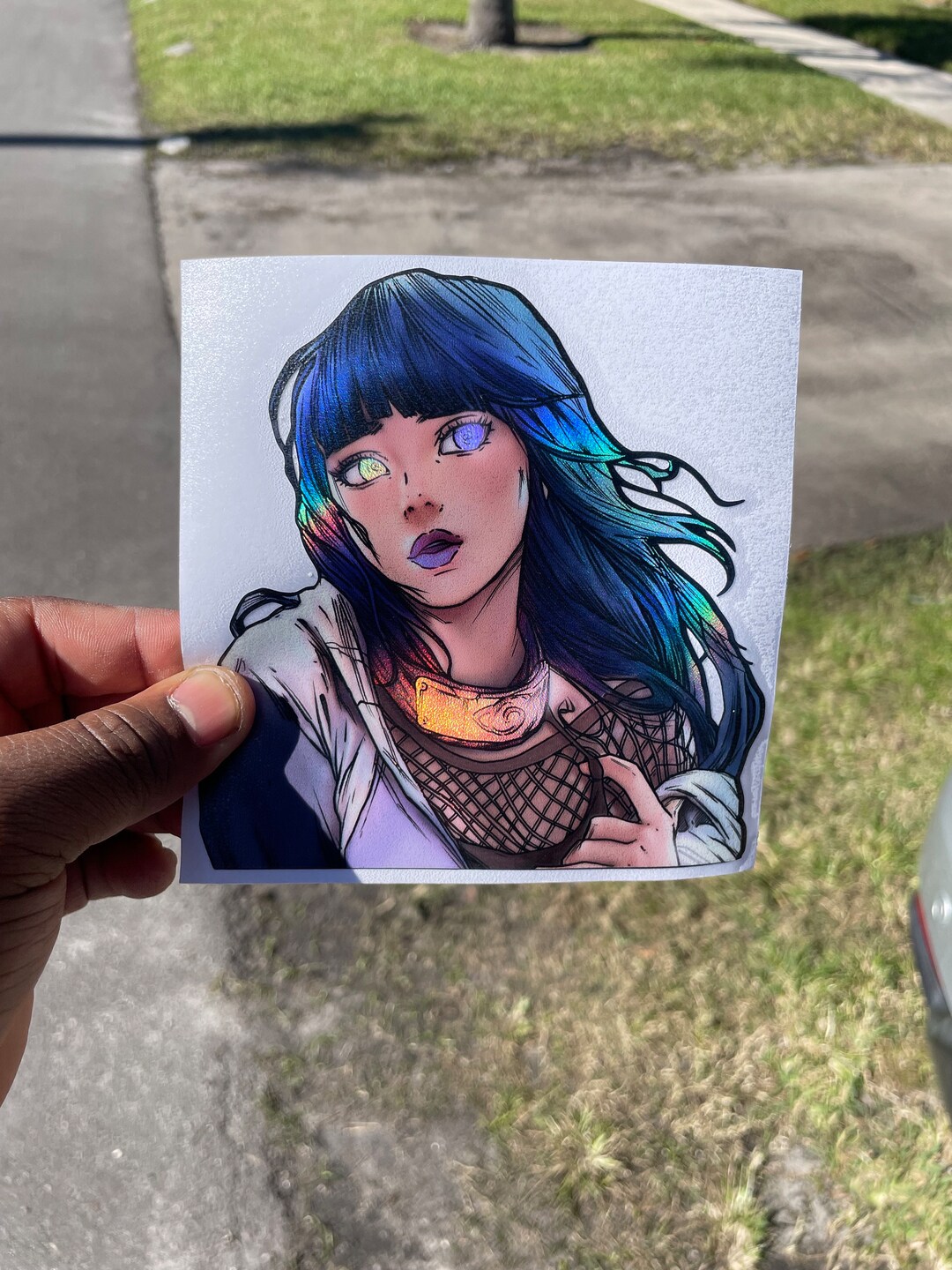 Anime Sticker Hinata Nar Uto Decal Holographic Weatherproof Uv ...