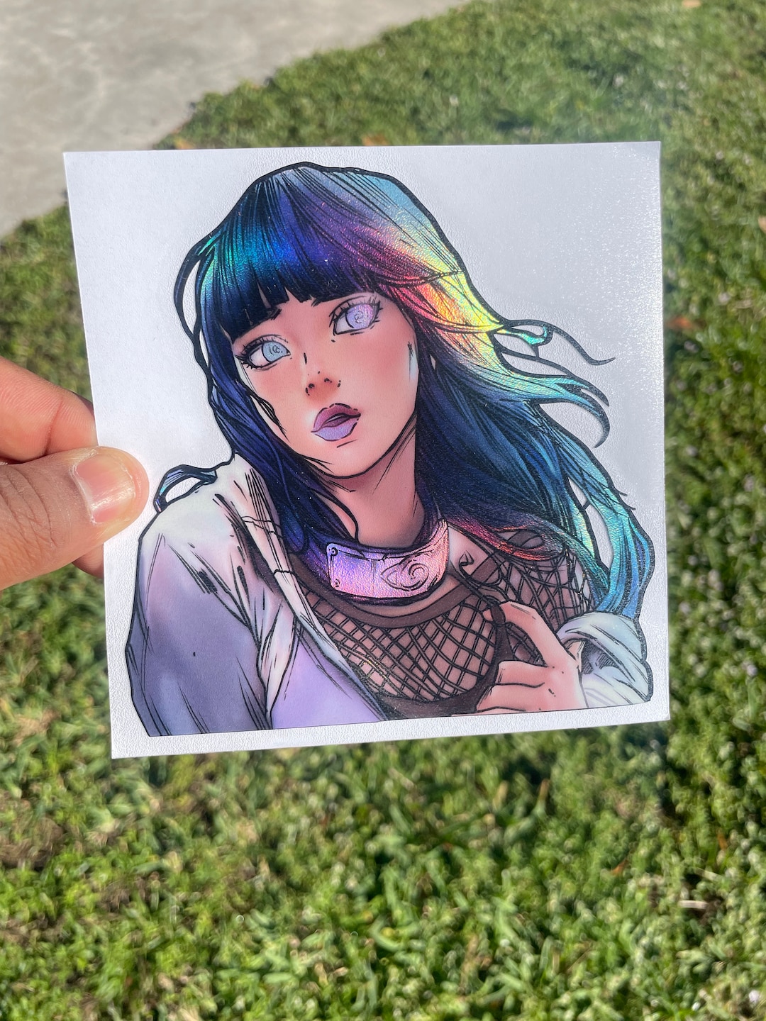 Anime Sticker Hinata Nar Uto Decal Holographic Weatherproof Uv ...