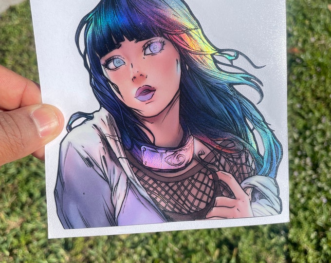 Anime Sticker Hinata Nar Uto Decal Holographic Weatherproof Uv ...