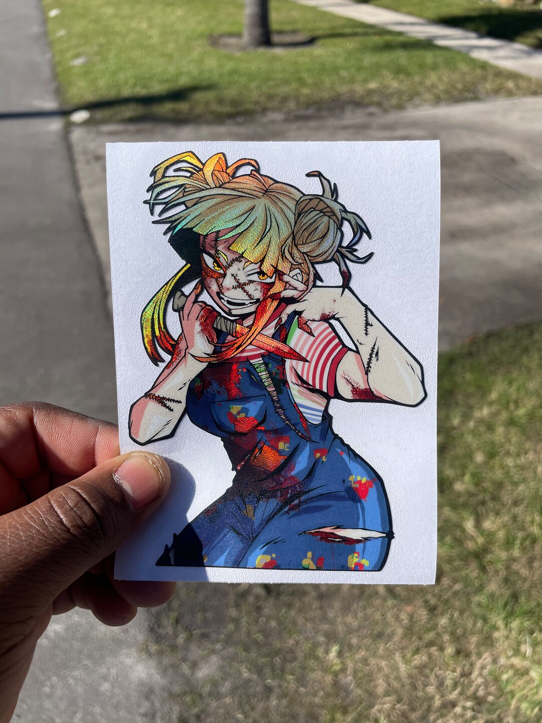 Anime Sticker Toga Mha Sticker Decal Holographic Weatherproof Uv ...