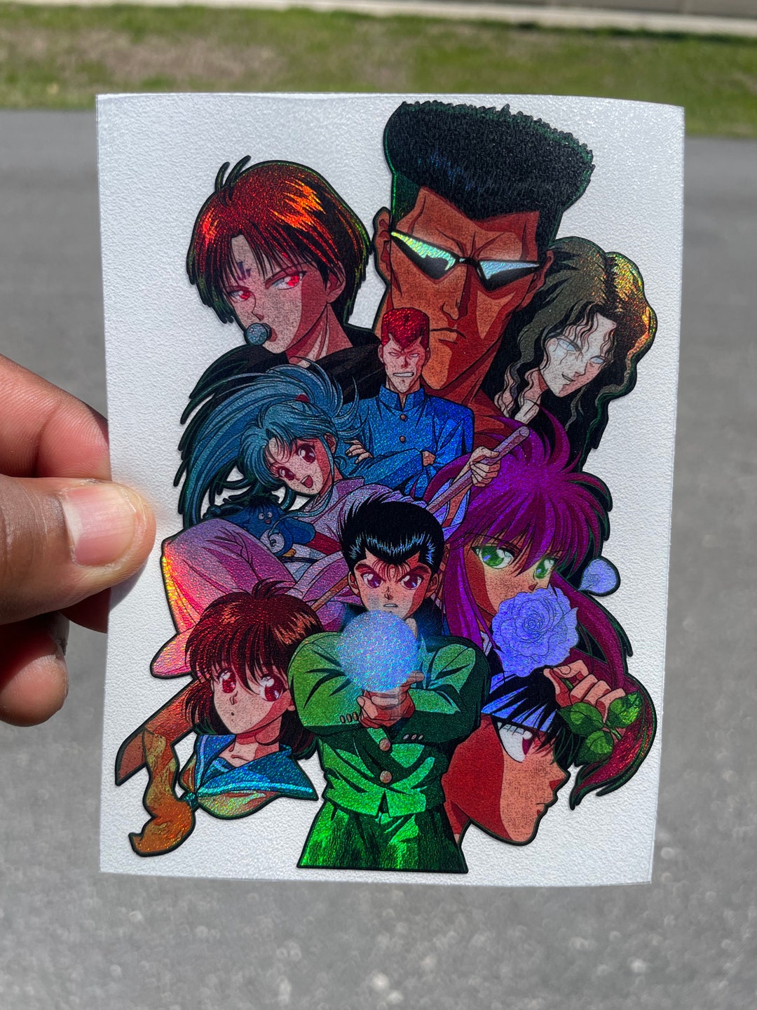Anime Sticker Yusuke Yuyu Hakusho Decal Holographic Weatherproof Uv ...