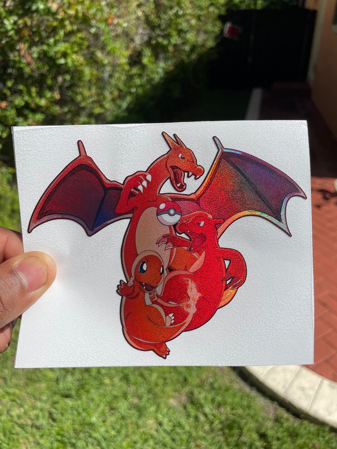 Anime Sticker Pokemon Charizard Decal Holographic Weatherproof Uv ...