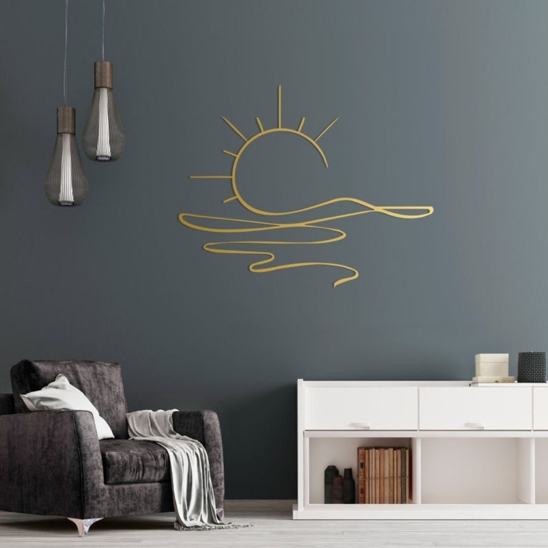 Sunshine Metal Sign Sun Metal Wall Art Sea Sparkle Metal Wall Decor ...