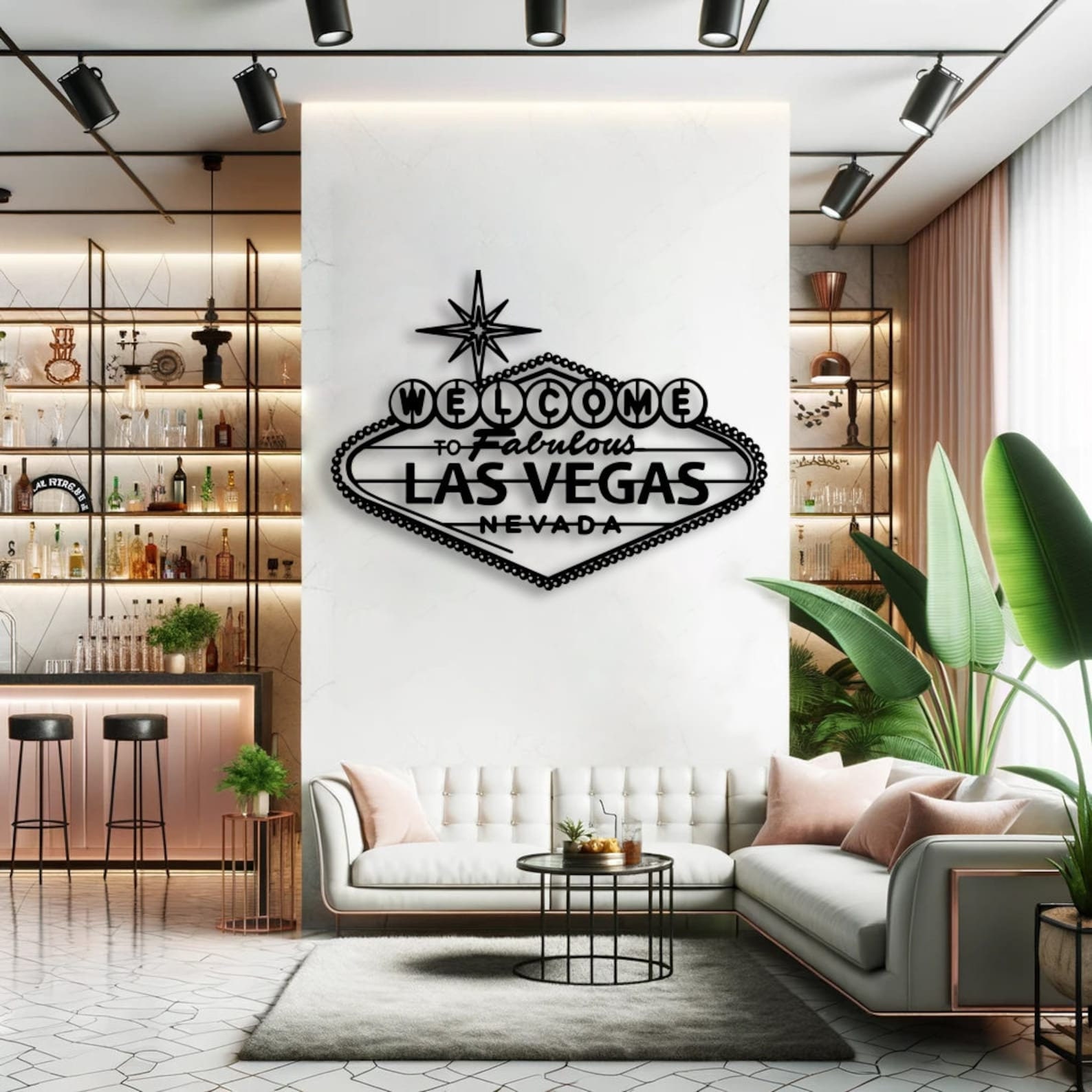 Las Vegas Metal Wall Art Welcome to Las Vegas Wall Sign Casino Wall ...
