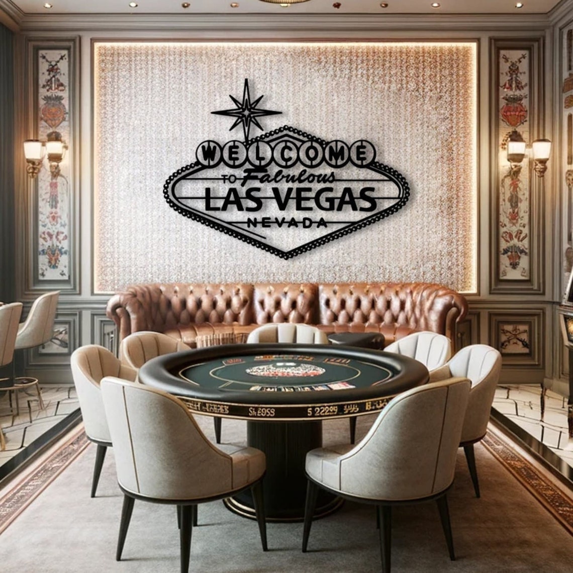 Las Vegas Metal Wall Art Welcome to Las Vegas Wall Sign Casino Wall ...