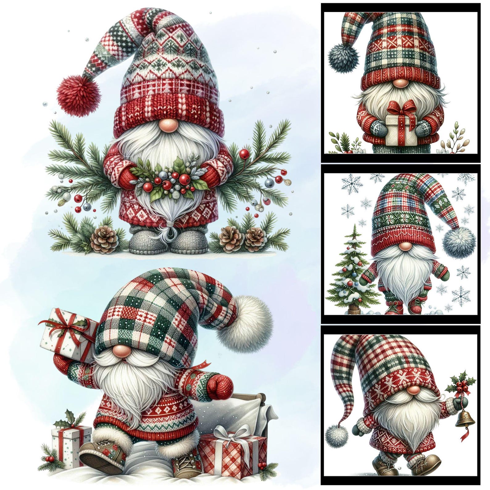Christmas Winter Gnome Artful, Holiday Gnomes Cuteness, Christmas ...