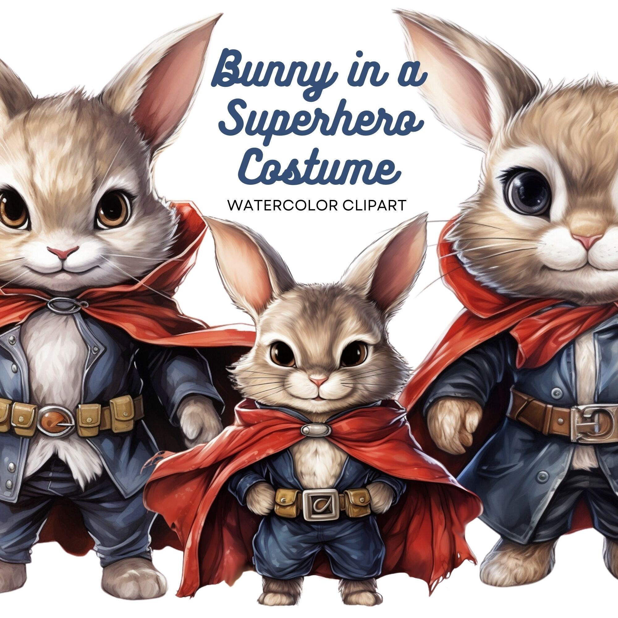 Easter Bunny Superhero, Whimsical Easter Wall Art Download, Adorable ...