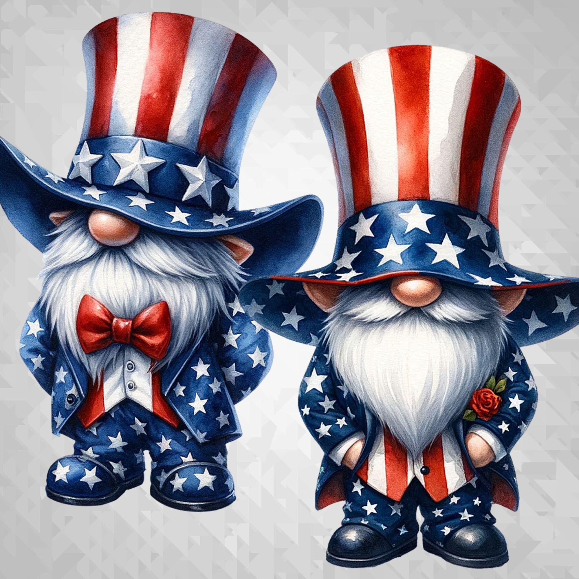 Patriotic Gnome PNG Clipart: 4th of July American Flag (digital ...