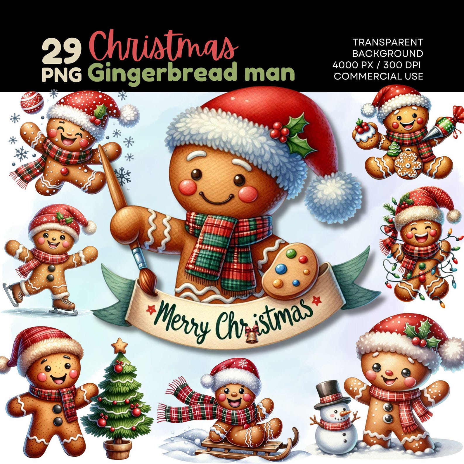 Gingerbread Clipart Png, Holiday Gingerbread Boy Girl, Gingerbread ...