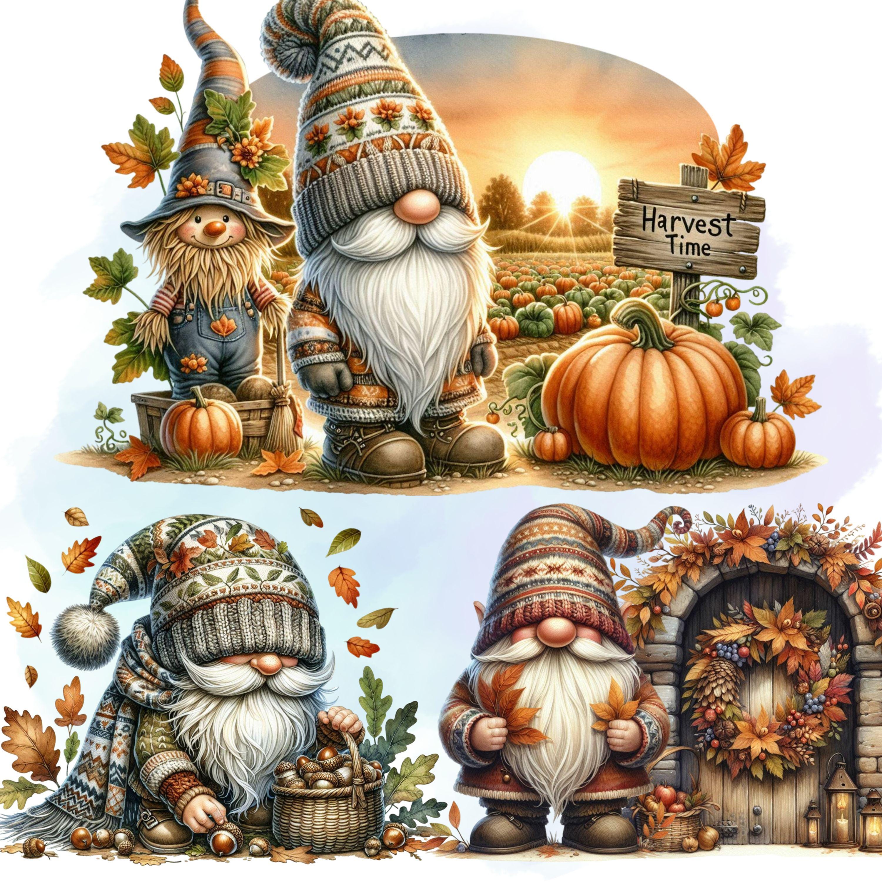 Fall Gnome Clipart: Autumn PNG Bundle (digital Download) - Etsy