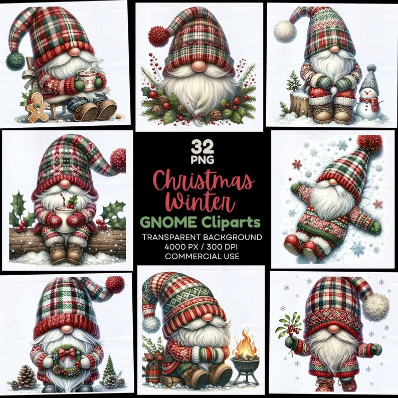 Christmas Winter Gnome Artful, Holiday Gnomes Cuteness, Christmas ...