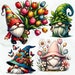 Spring Gnome Clipart: Whimsical Garden PNG Designs (digital Download ...
