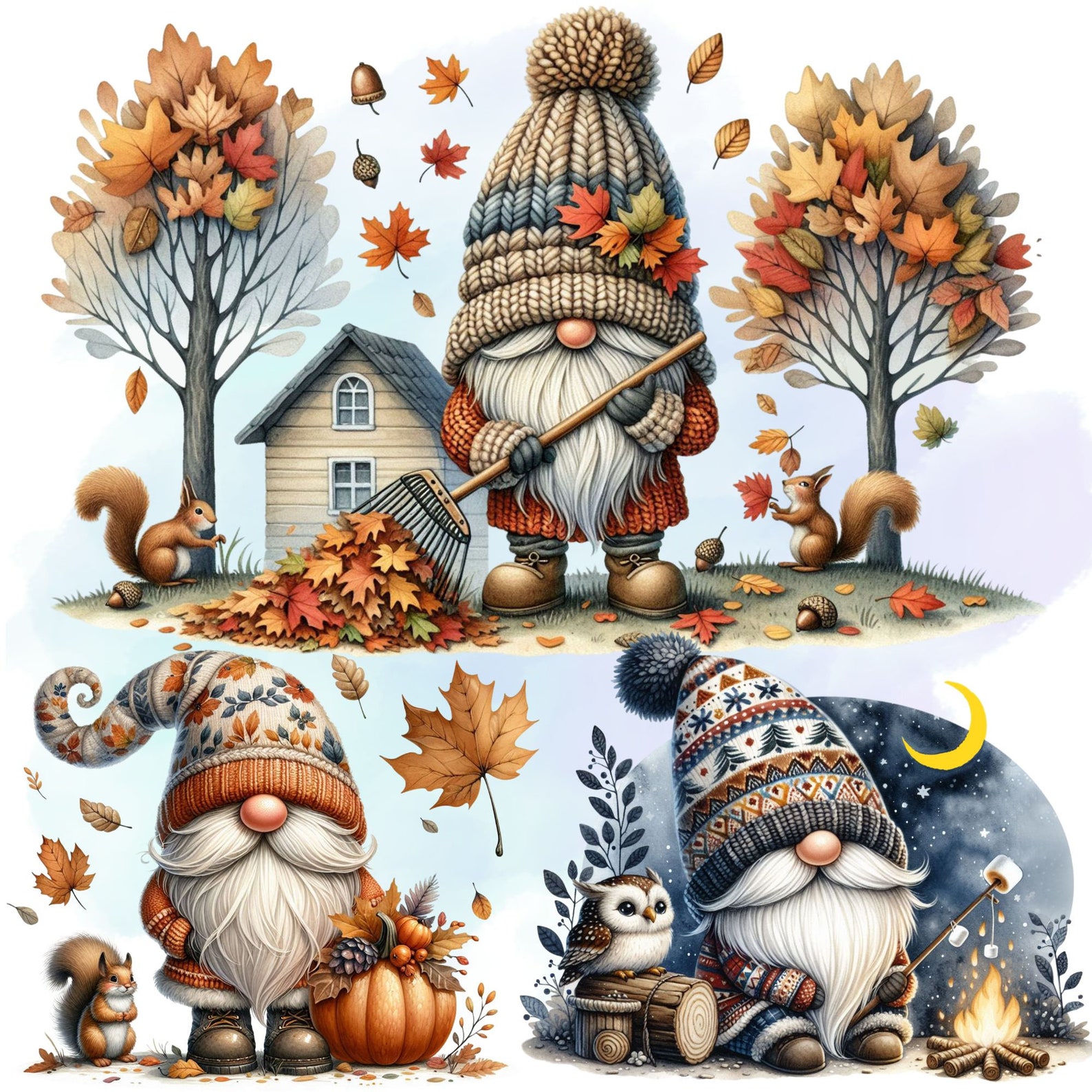 Fall-fall Gnome Clipart, Autumnclipart Gnome, Autumn Gnome Artful Png ...