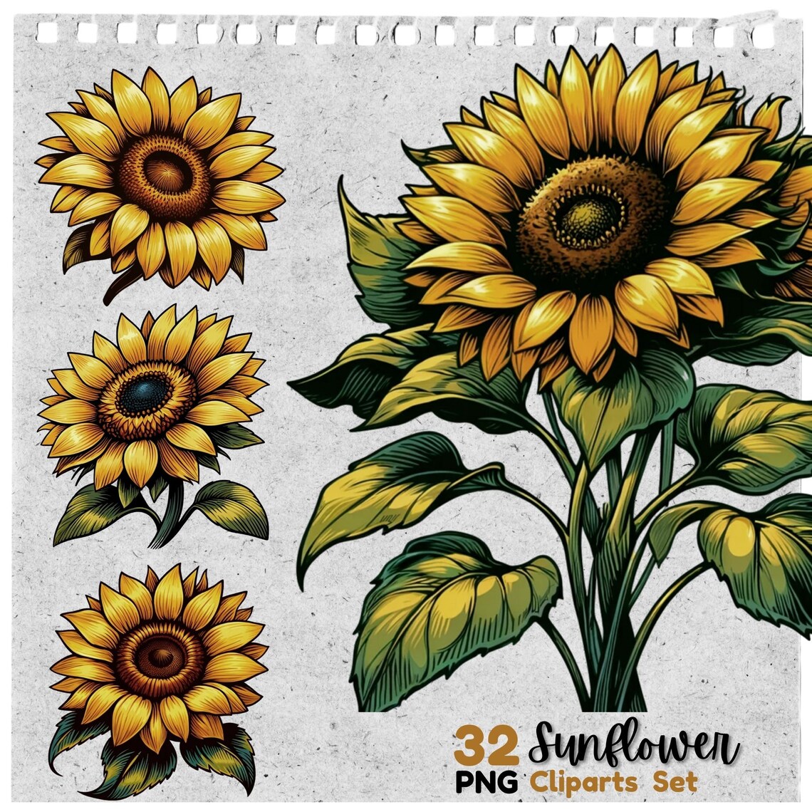 Sunflowers Clipart - Watercolor Sunflowers - Sunflower Wreath Clipart ...