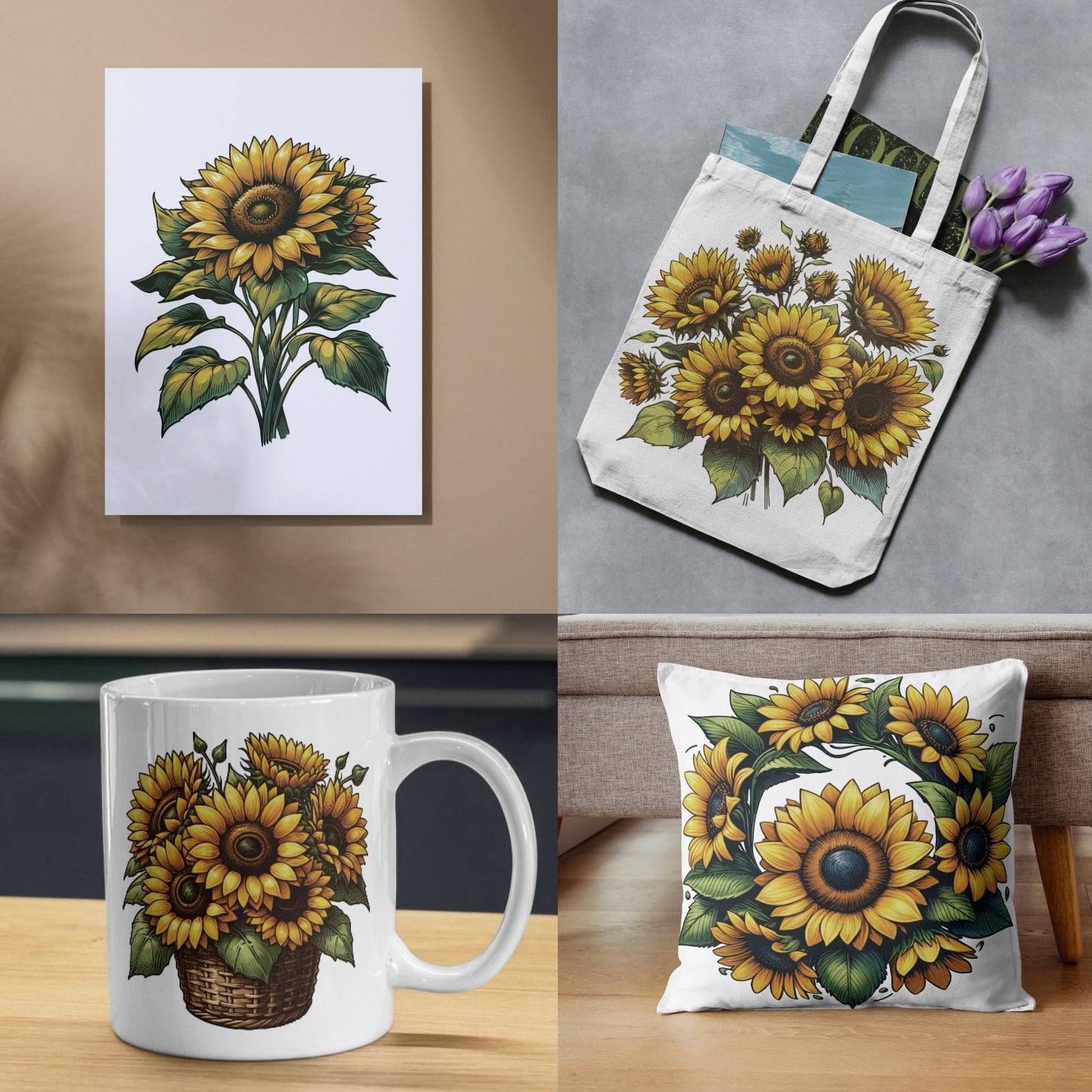 Sunflowers Clipart - Watercolor Sunflowers - Sunflower Wreath Clipart ...