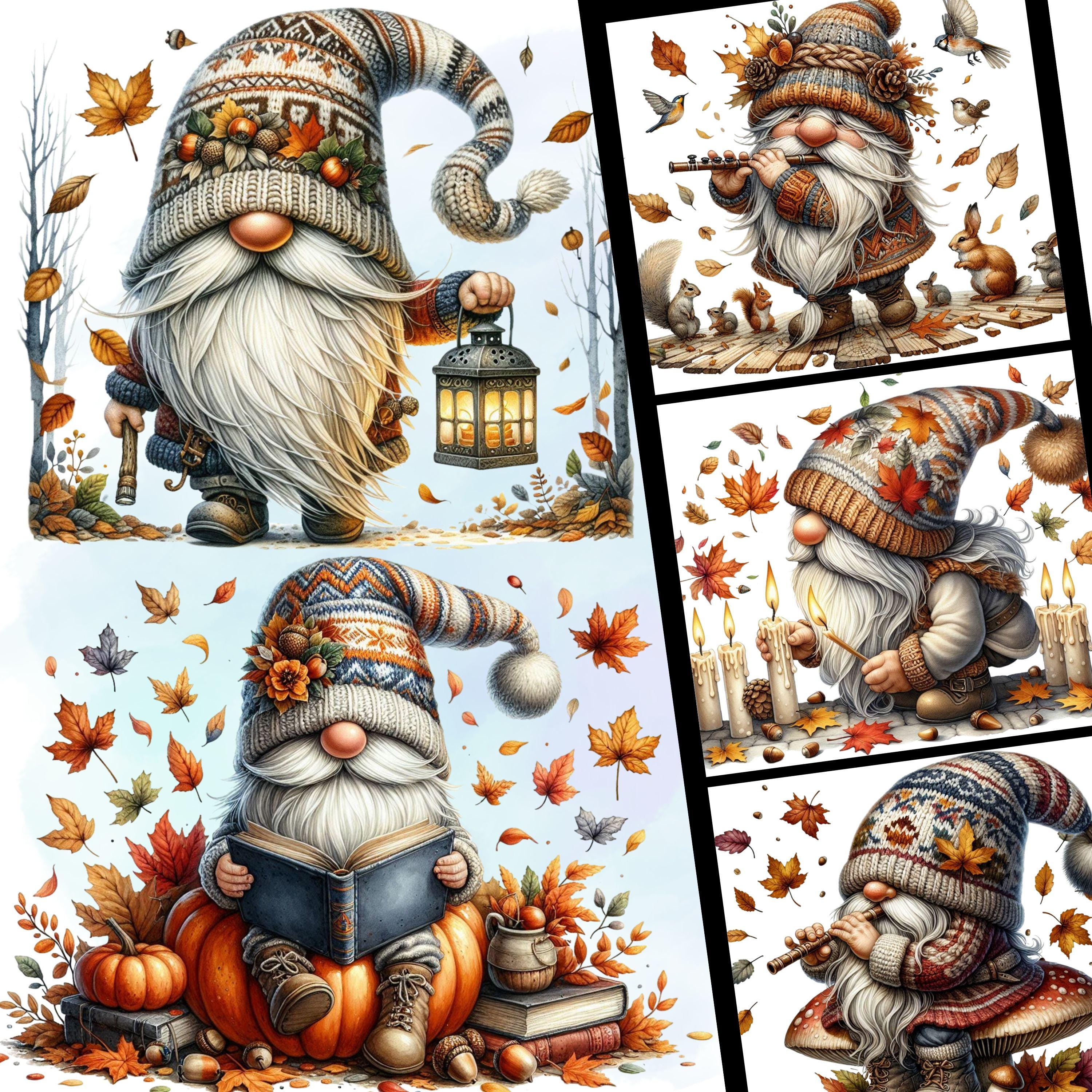 Fall Gnome Clipart: Autumn PNG Bundle (digital Download) - Etsy