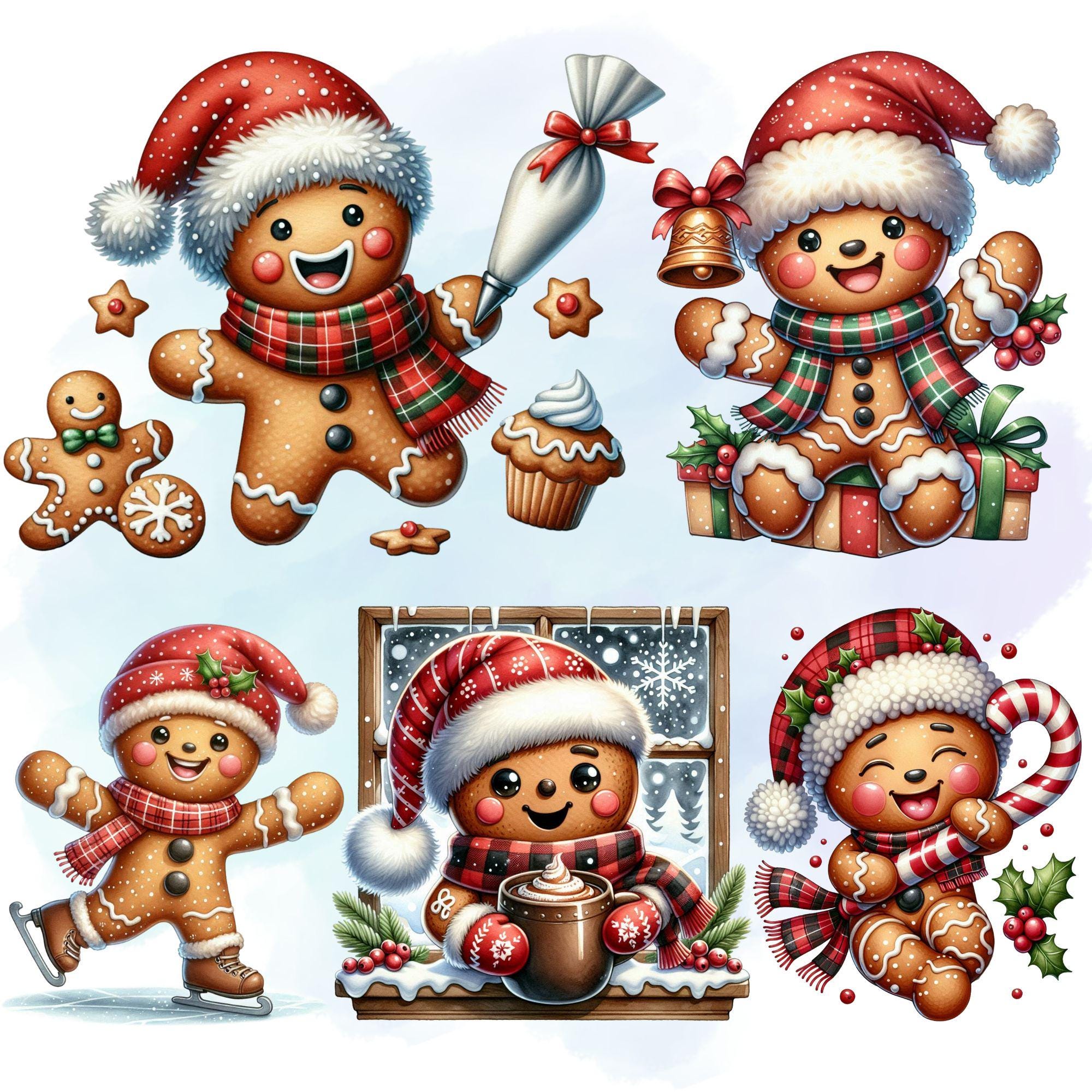Gingerbread Clipart Png, Holiday Gingerbread Boy Girl, Gingerbread ...