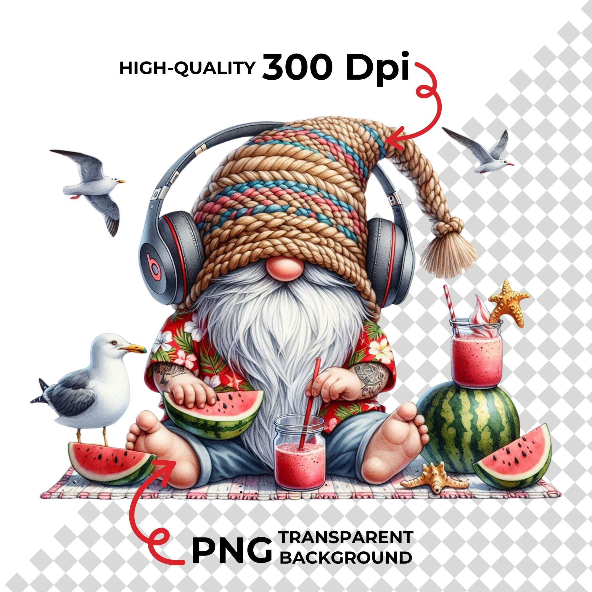 Summer Gnomee Beach Clipart Bundle, Going to the Beach, Gnomee ...