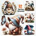 Spring Gnome Clipart: Whimsical Garden PNG Designs (digital Download ...