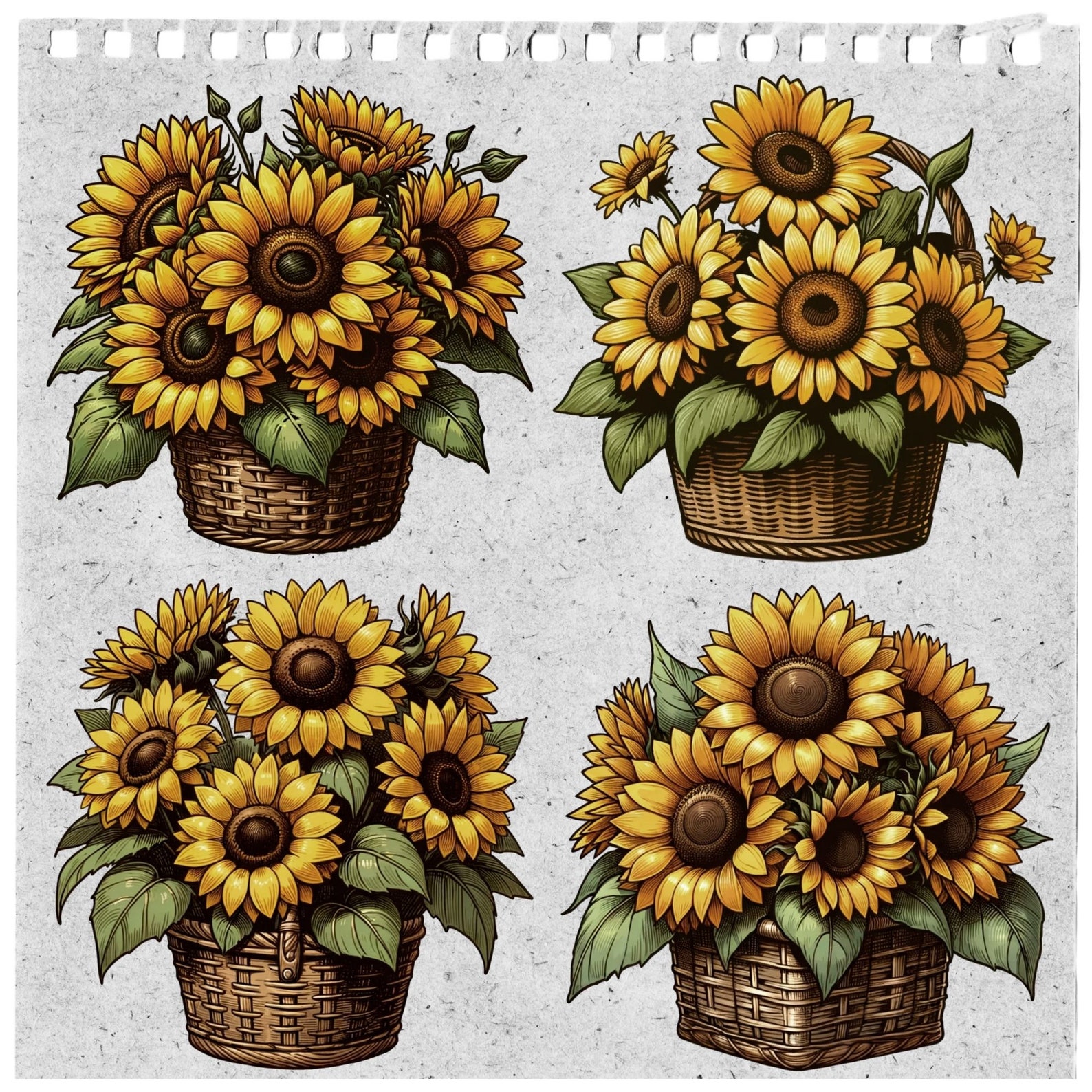 Sunflowers Clipart - Watercolor Sunflowers - Sunflower Wreath Clipart ...