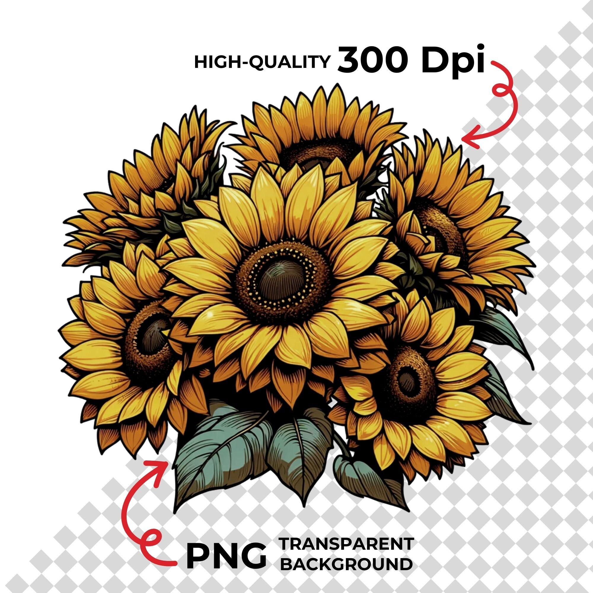 Sunflowers Clipart - Watercolor Sunflowers - Sunflower Wreath Clipart ...