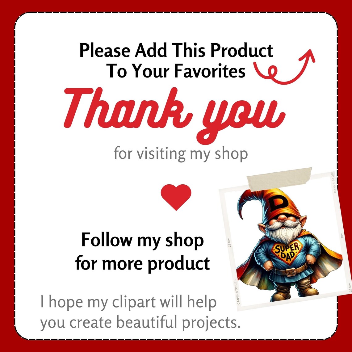 Super Dad Gnomes Clipart: Father's Day PNG Collection (digital Download ...