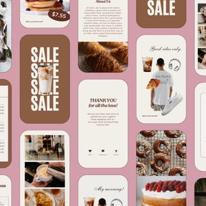 100 Cafe and Bakery Instagram Templates – Faceless Instagram Reels ...