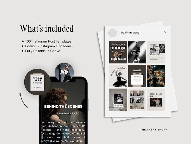 130 Modern Dance Studio Instagram Post Templates, Dance Class, Hip-hop ...