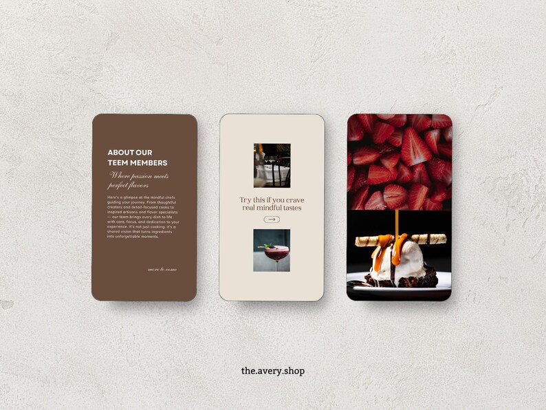 Beige Restaurant Instagram Story Templates | Minimalist Food and Cafe ...