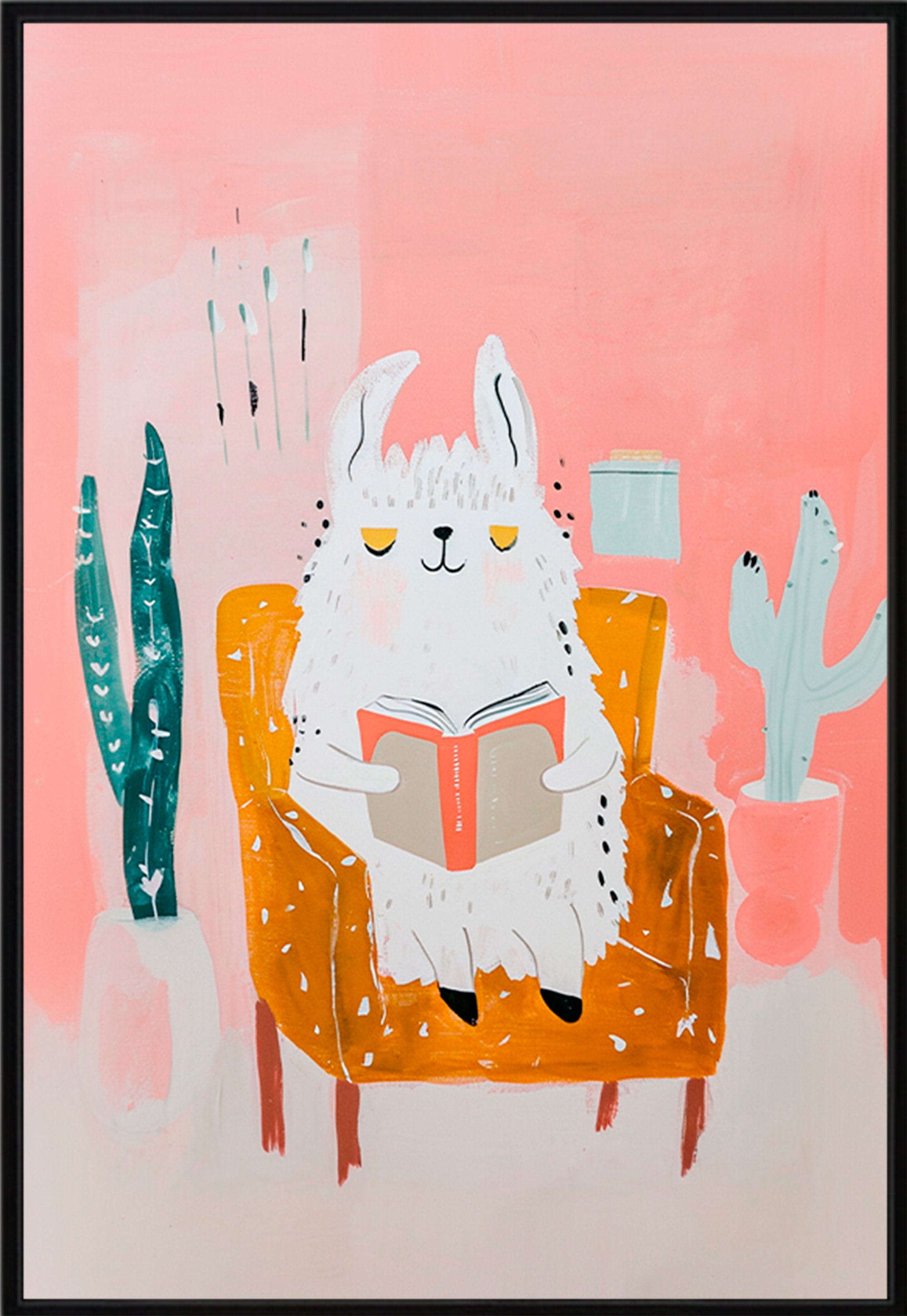 Alpaca Gouache Art Print, Cute Alpaca Illustration, Adorable Wall Decor ...