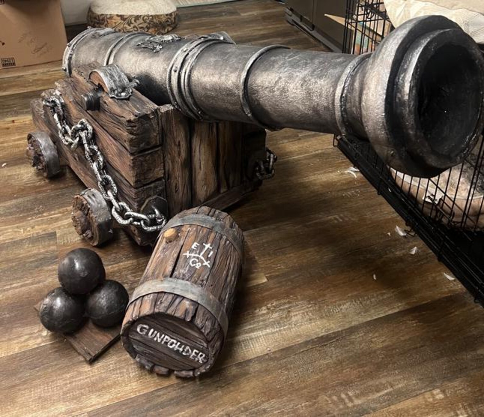 Full Size Naval / Pirate Cannon Prop With Fogger Hookup (opt), Hand ...