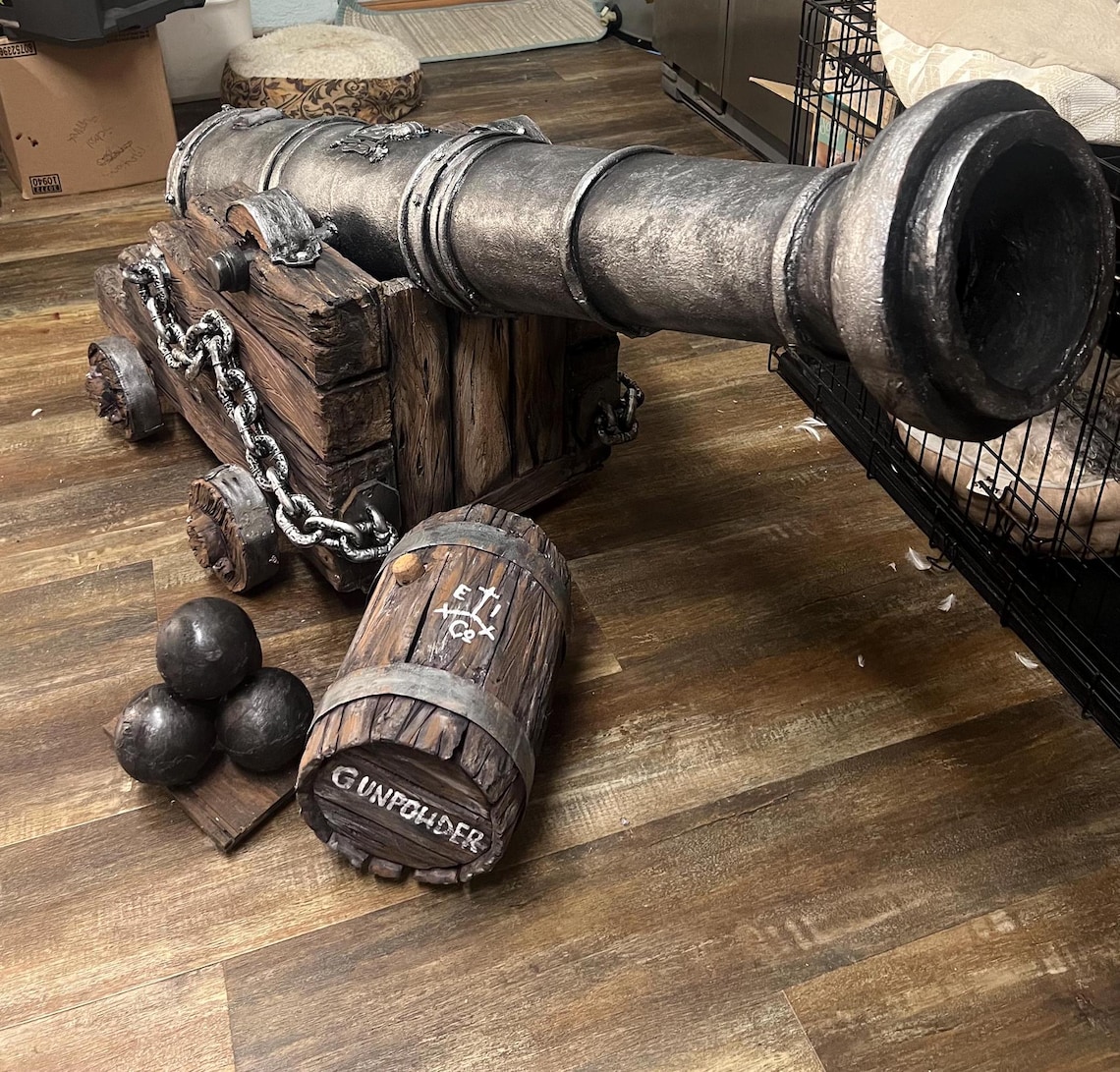 Full Size Naval / Pirate Cannon Prop With Fogger Hookup (opt), Hand ...