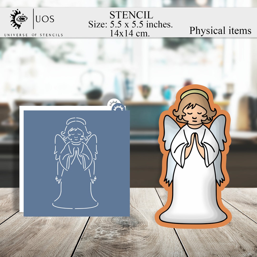 Stencil Angel, Cookie Stencil, Christmas Angel Stencil, Filigree ...